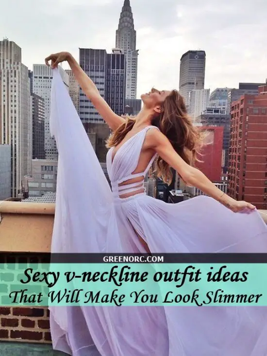 60 Sexy V-Neckline Outfit Ideas That Will Make You Look Slimmer - Greenorc