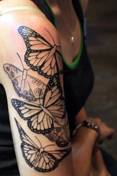45 Dazzling Butterfly Tattoos Designs for Girls - Greenorc