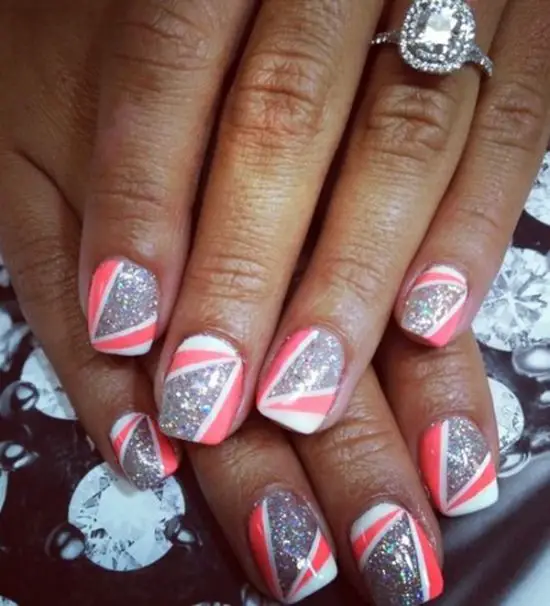 45 Glamorous Bling Nail Art Designs For 2017 - Greenorc