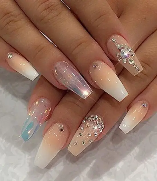 45 Glamorous Bling Nail Art Designs For 2017
